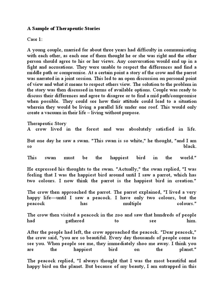 A Sample of Therapeutic Stories | PDF | Sita | Ramayana