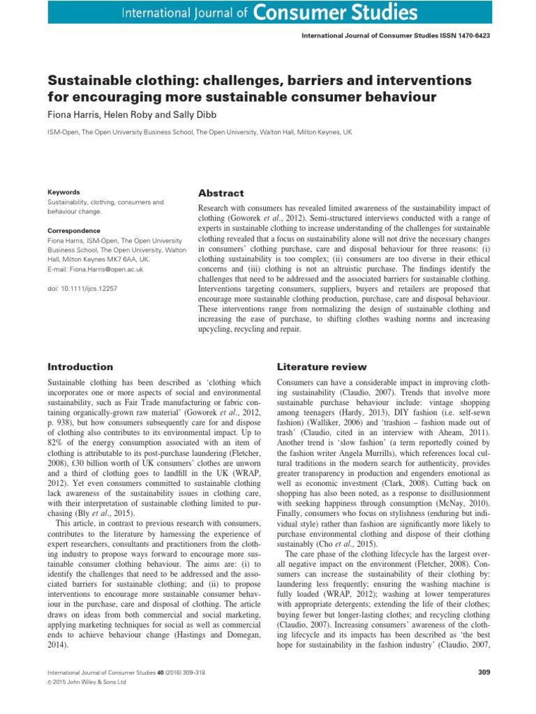 Overcoming the Challenges of Encouraging Sustainable Consumer Behavior ...