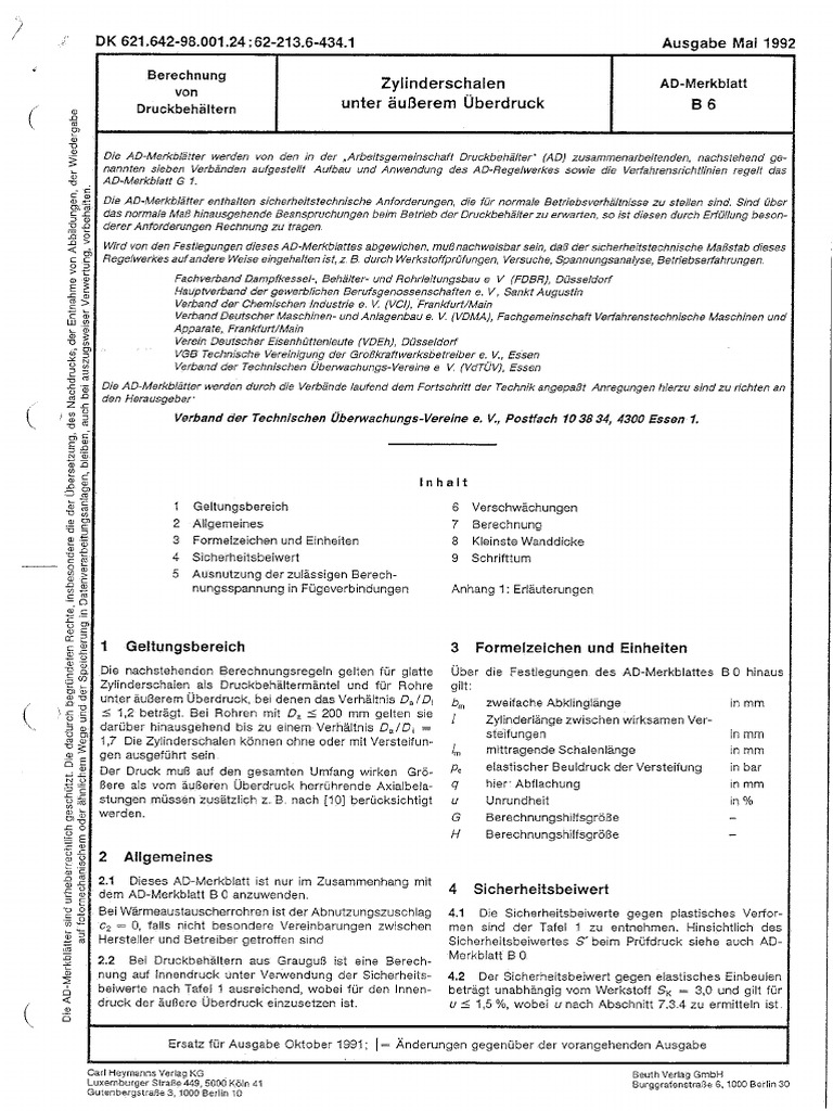 AD Merkblatt B6 | PDF