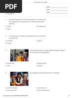 La Pantomima Definicion y Caracteristicas | PDF | Teatro | Las artes ...