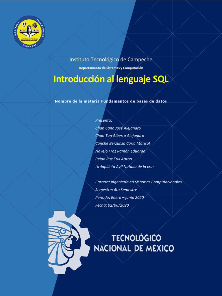Introducción Al Lenguaje SQL | Descargar gratis PDF | SQL | Bases de datos