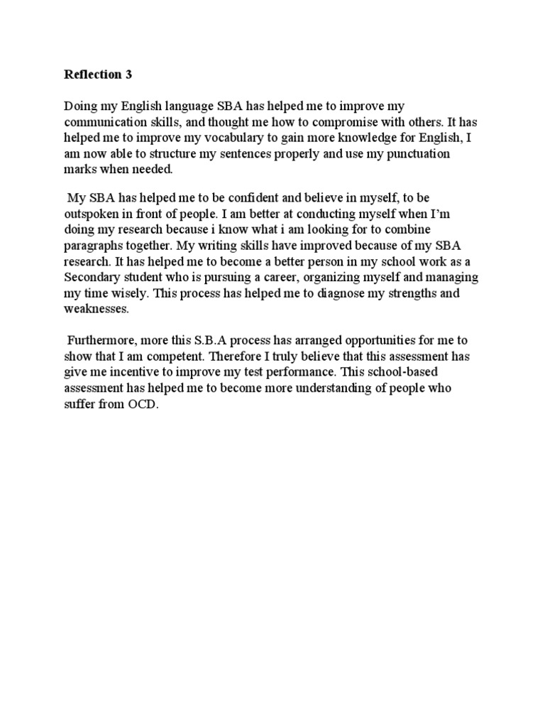 Reflection 3-English | PDF