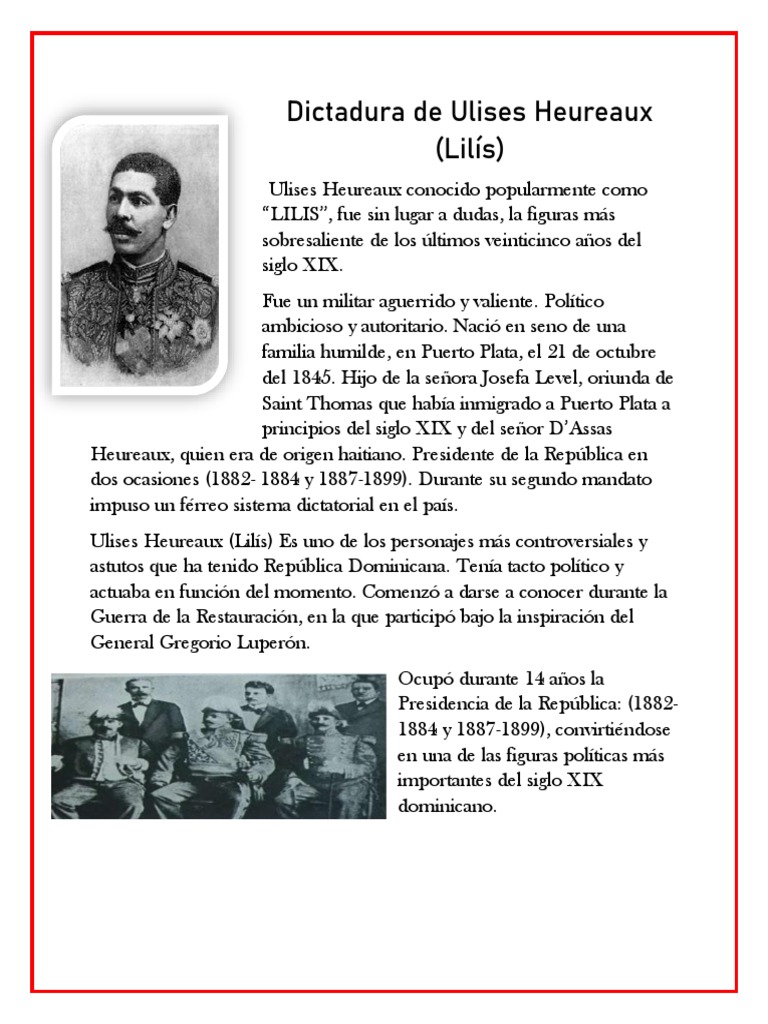 Dictadura de Ulises Heureaux | PDF | Formas de gobierno | Política ...