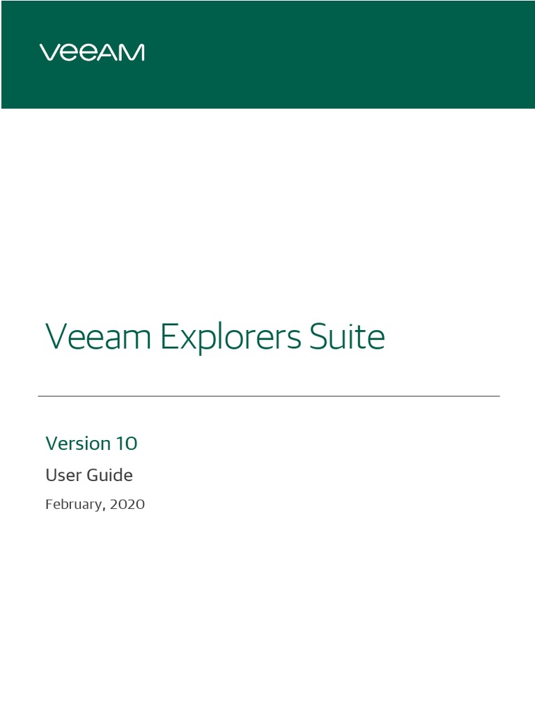 Veeam Backup 10 0 Explorers User Guide | PDF | Active Directory | Share ...