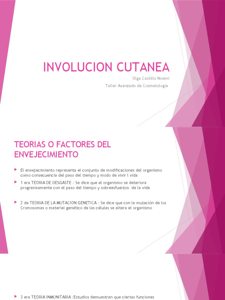 Involución Cutánea y Envejecimiento | PDF | Piel | Biología