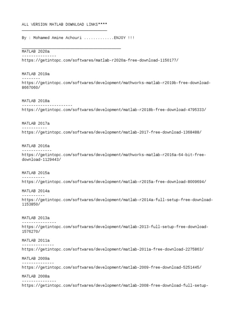 Matlab Links | PDF | Technology & Engineering