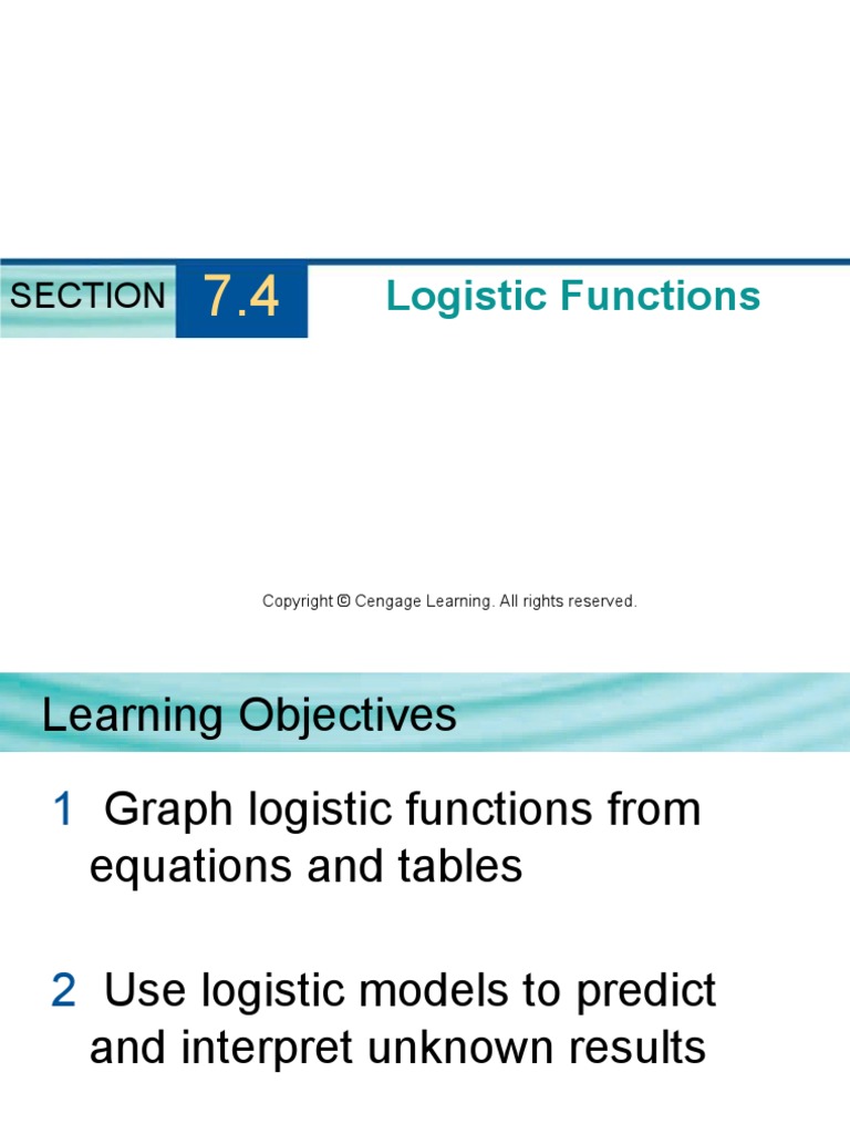 Logistics Functions | PDF | Logistic Function | Logistic Regression