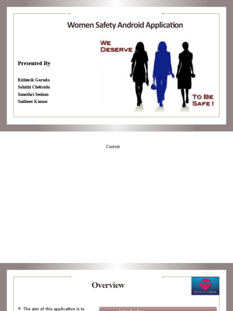 Women Safety Android Application: Presented by | PDF | Android ...