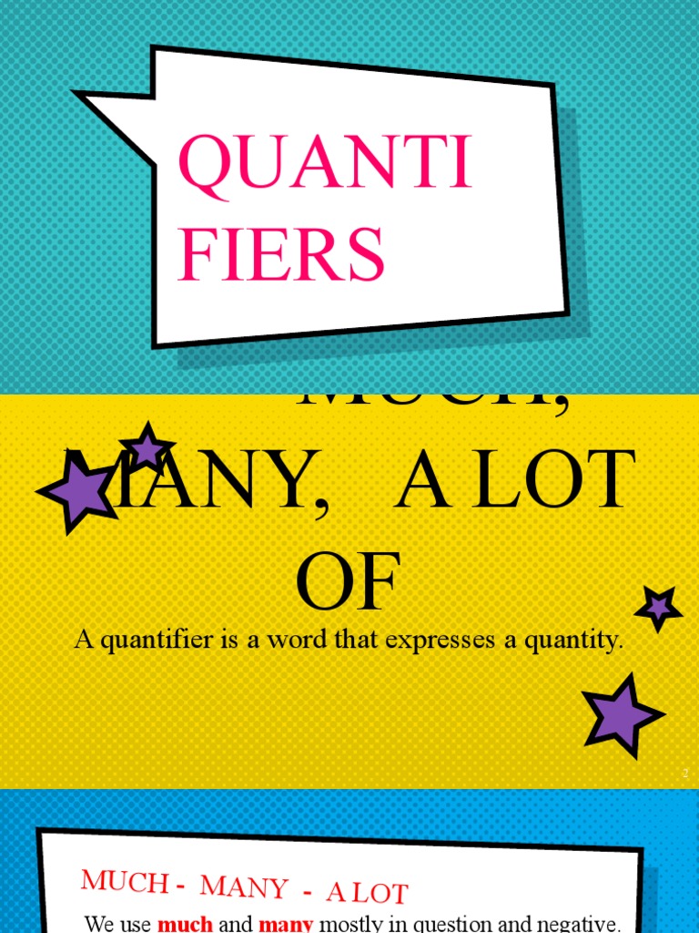 Quantifiers Many Much A Lot of Few Little | Download Free PDF | Noun ...
