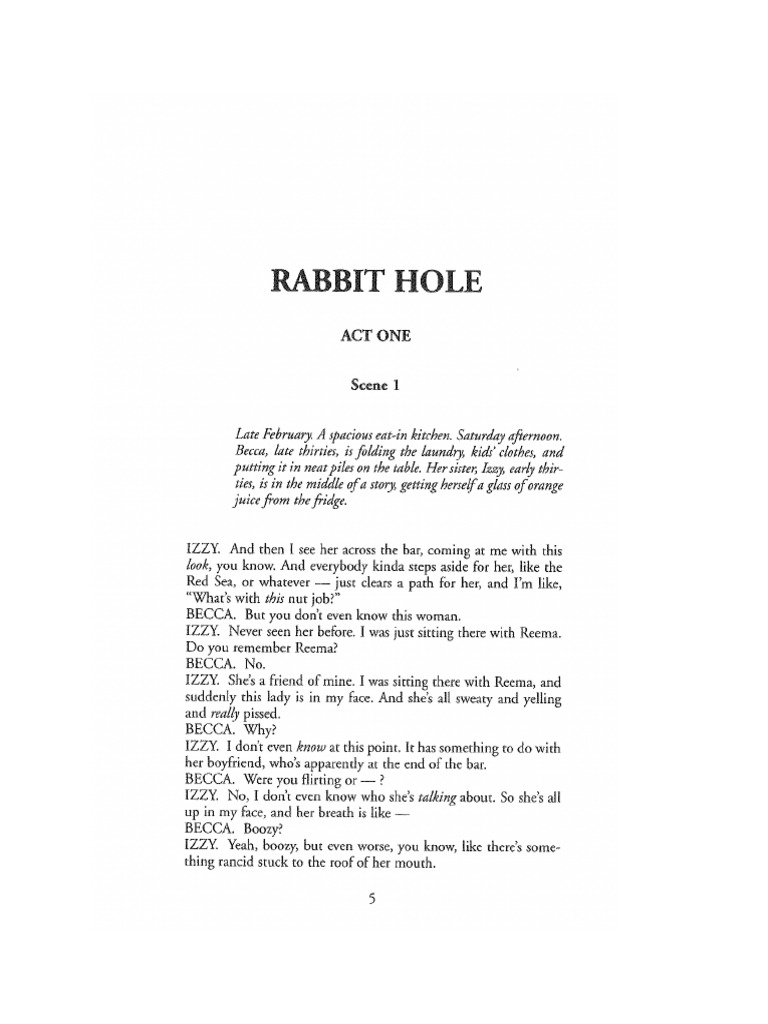 Rabbit Hole - Izzy and Becca | PDF