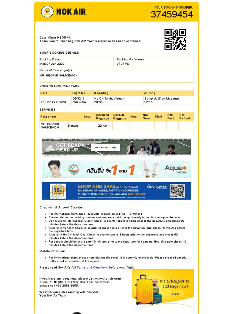 Dear Khun HEORHI,: Terms and Conditions | PDF | Aviation | Transport