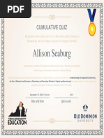 Restraint and Seclusion Certificate | PDF