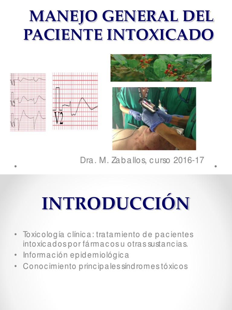 Manejo Del Paciente Intoxicado | PDF | Medicamentos con receta ...
