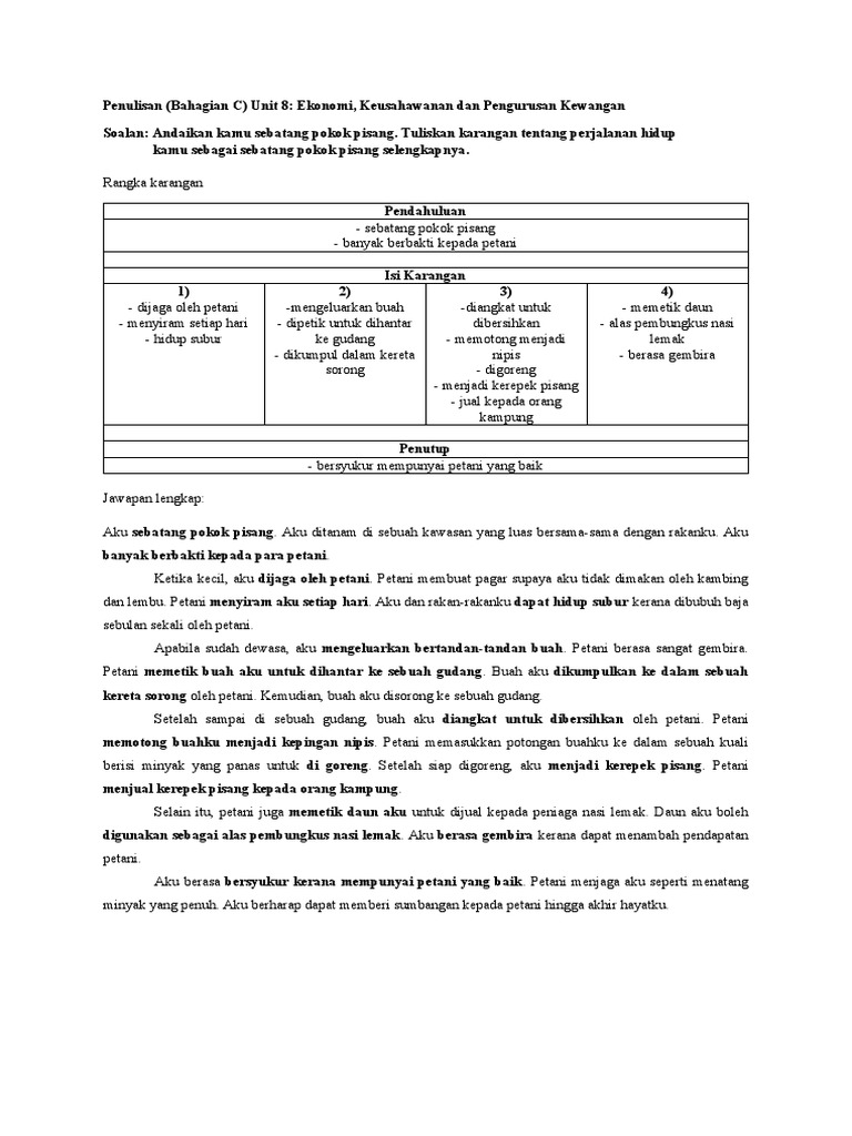 Perjalanan Hidup Sebatang Pokok Pisang | PDF | Teknologi & Rekayasa