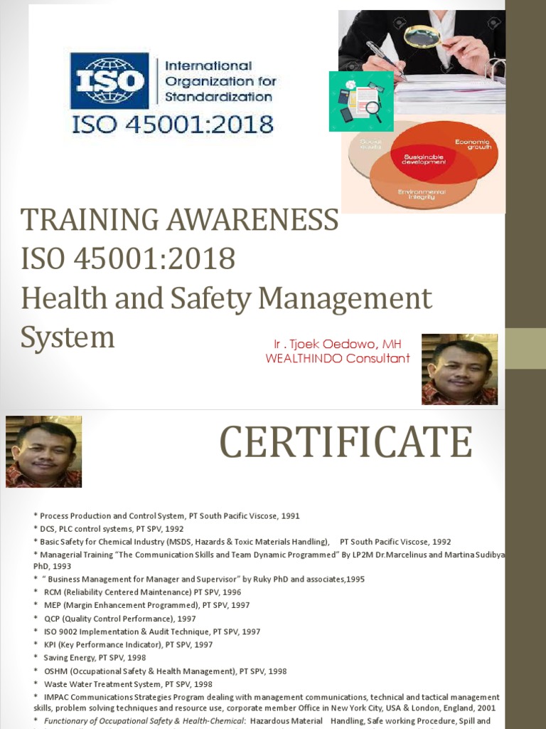 Awareness ISO 45001 | PDF | Labor Relations | Occupational Safety And ...