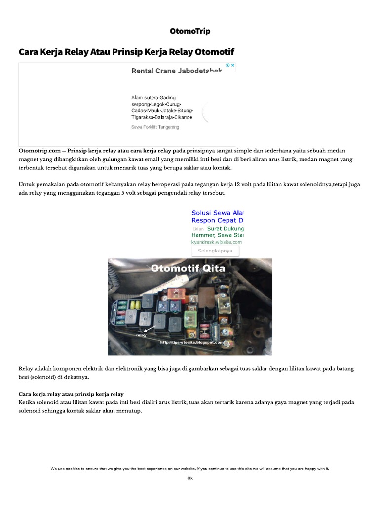Cara Kerja Relay Atau Prinsip Kerja Relay Otomotif - OtomoTrip | PDF