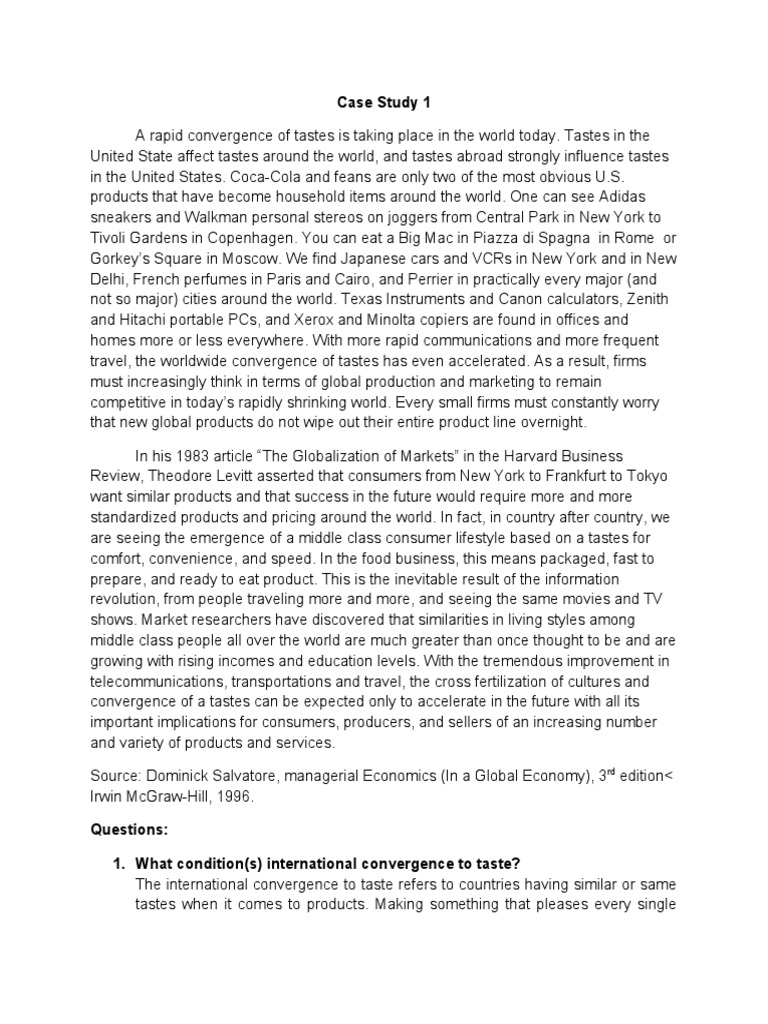 Case Study 1 Microeconomics 2nd Sem 2020-2021 | PDF | Economies | Business