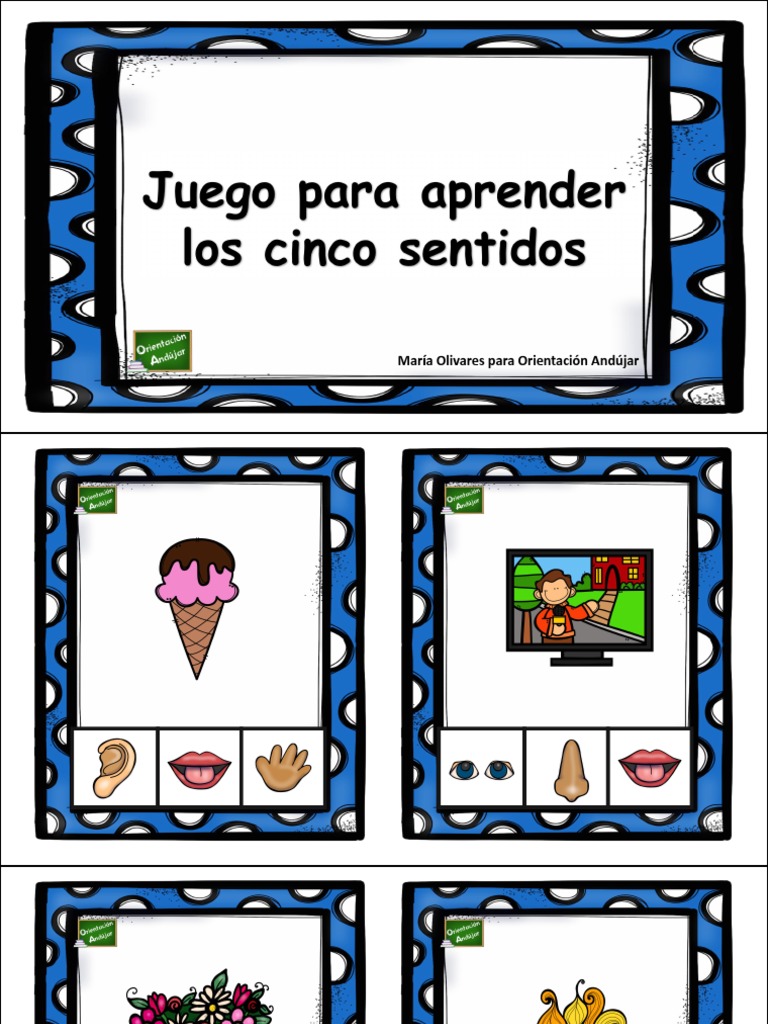 Juego Tarjetas Cinco Sentidos | PDF | Salud y bienestar