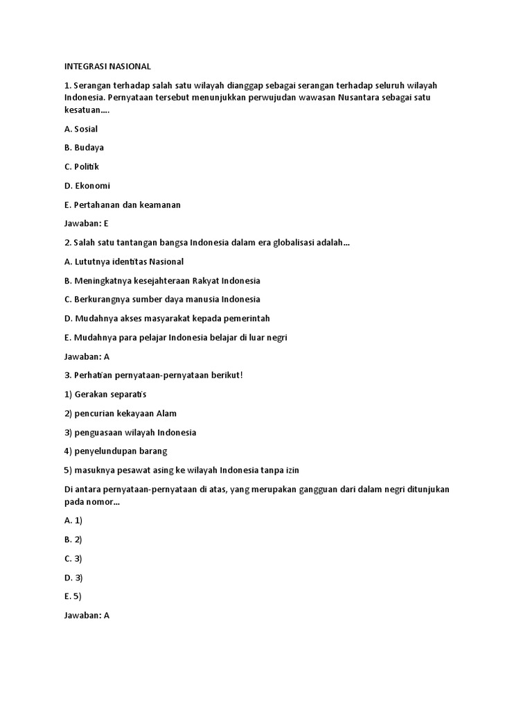 Remed PKN Soal Dan Jawab | PDF