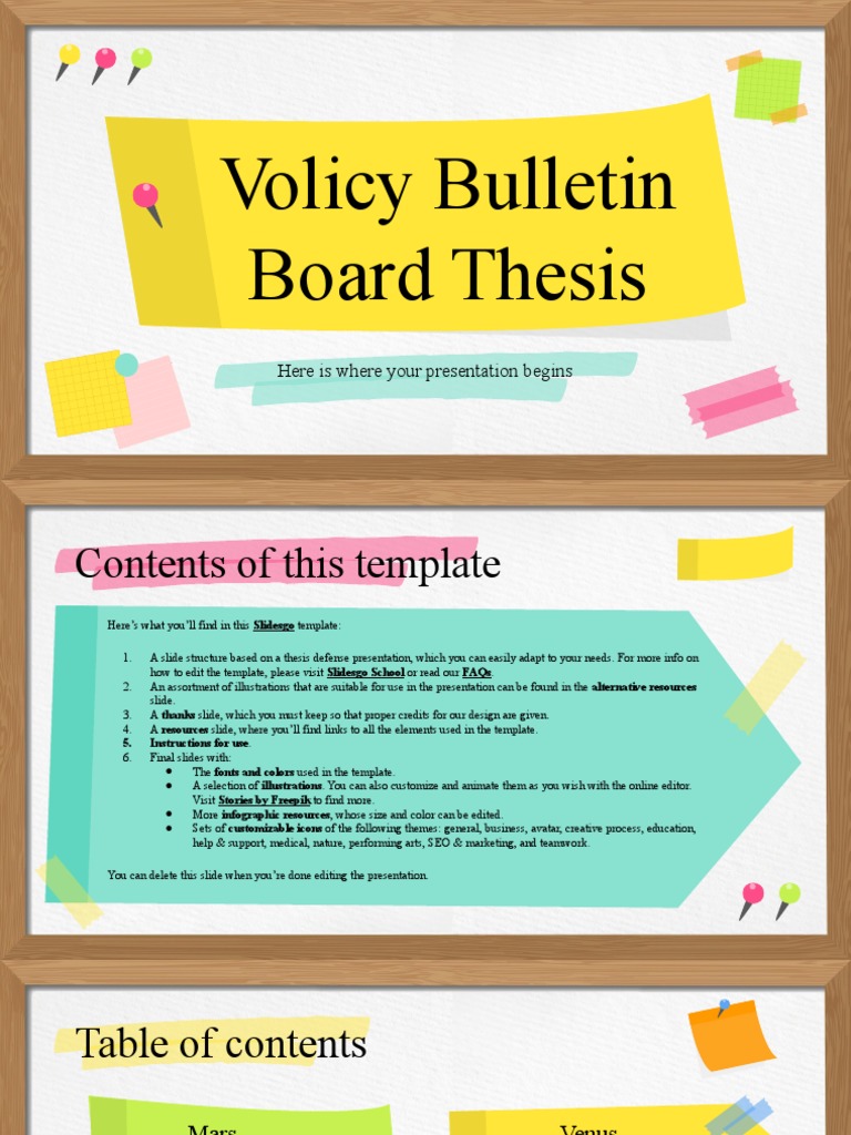Volicy Bulletin Board Thesis by Slidesgo | PDF | Planets | Solar System