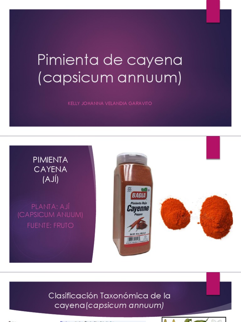 Propiedades de la pimienta de cayena | PDF | Ají picante | Pimiento