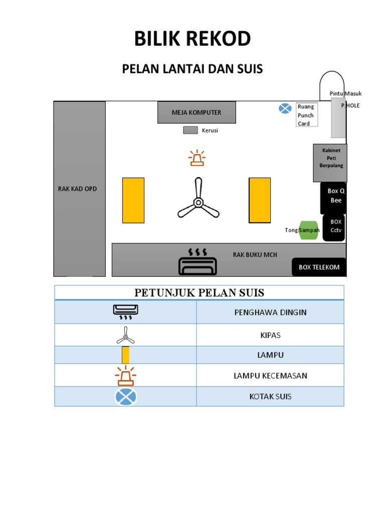 Bilik Rekod Pelan Lantai | PDF
