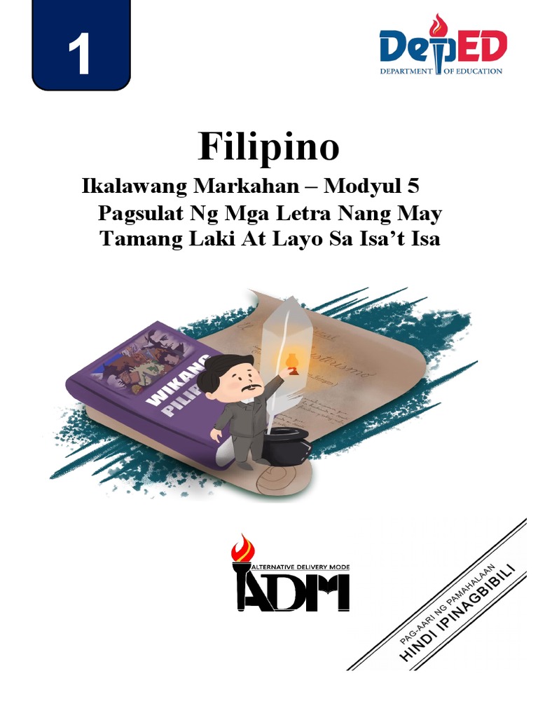 Filipino1 - q2 - Mod5 - Pagsulat NG Mga Letra Nang May Tamang Laki at ...