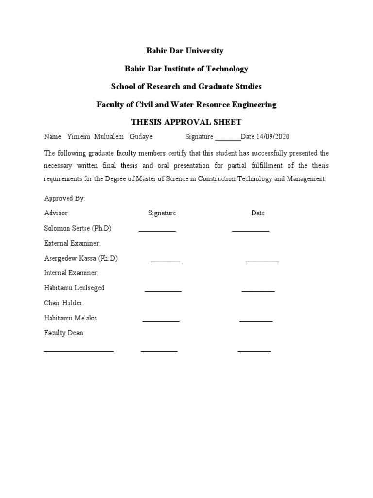 Bahir Dar University | PDF | Career & Growth