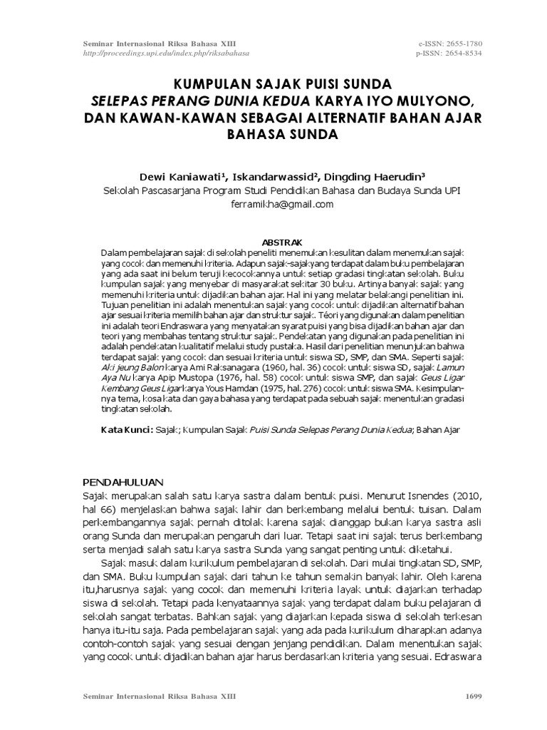 Kumpulan Puisi Sunda | PDF