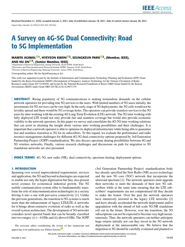 III Module - A Survey On 4G-5G Dual Connectivity - Road To 5G ...