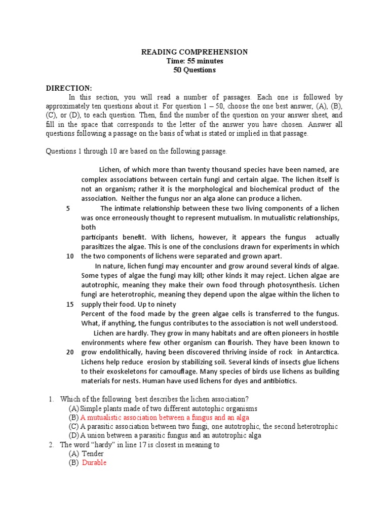 READING COMPREHENSION Tugas | Download Free PDF | Fungus | Lawsuit