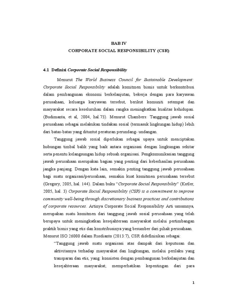 Makalah CSR | PDF | Karier & Perkembangan | Bisnis