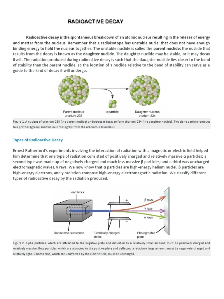 Radioactive Decay | PDF | Radioactive Decay | Atomic Nucleus