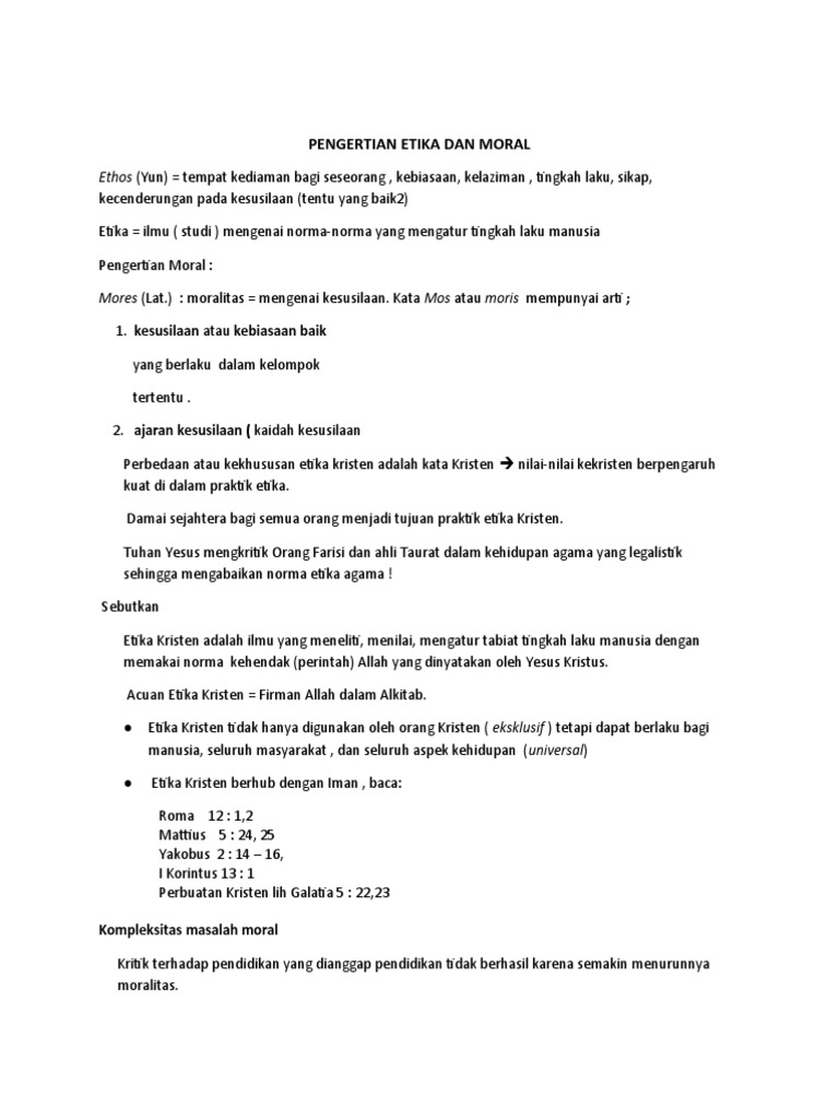 Etika Dan Pembentukan Karakter Kristiani | PDF | Sains & Matematika