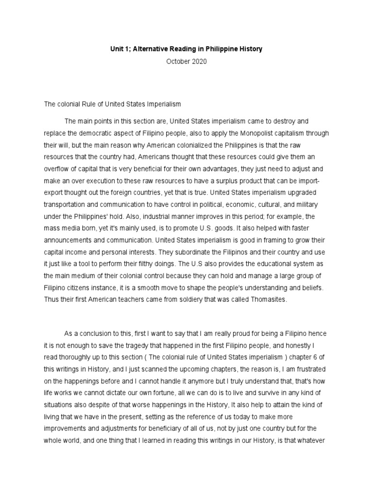 U.S. Imperialism in Philippine History | PDF | Philippines | Imperialism