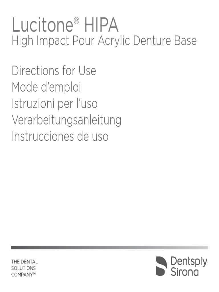 FR-DFU Lucitone HIPA | PDF | Dentures | Silicone