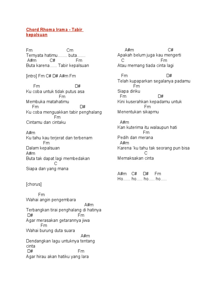 Chord Rhoma Irama | PDF