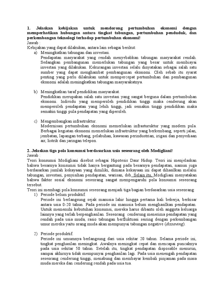 Kumpulan Materi UAS EKO MAKRO | PDF