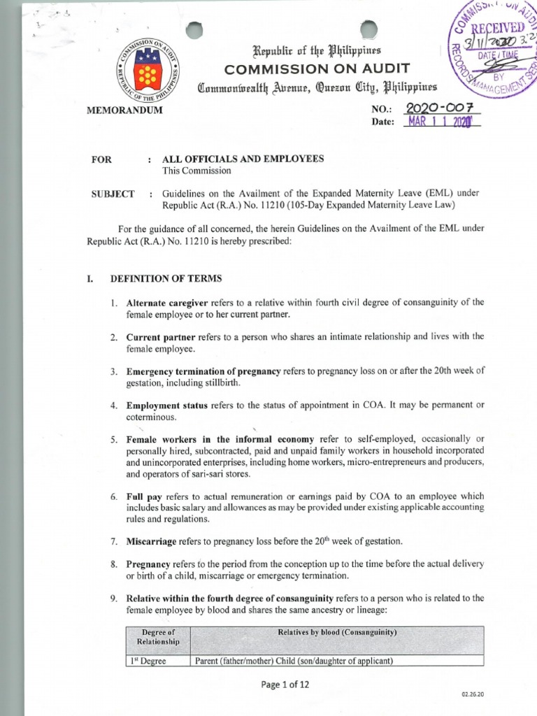 COA Memo No. 2020-007 | PDF