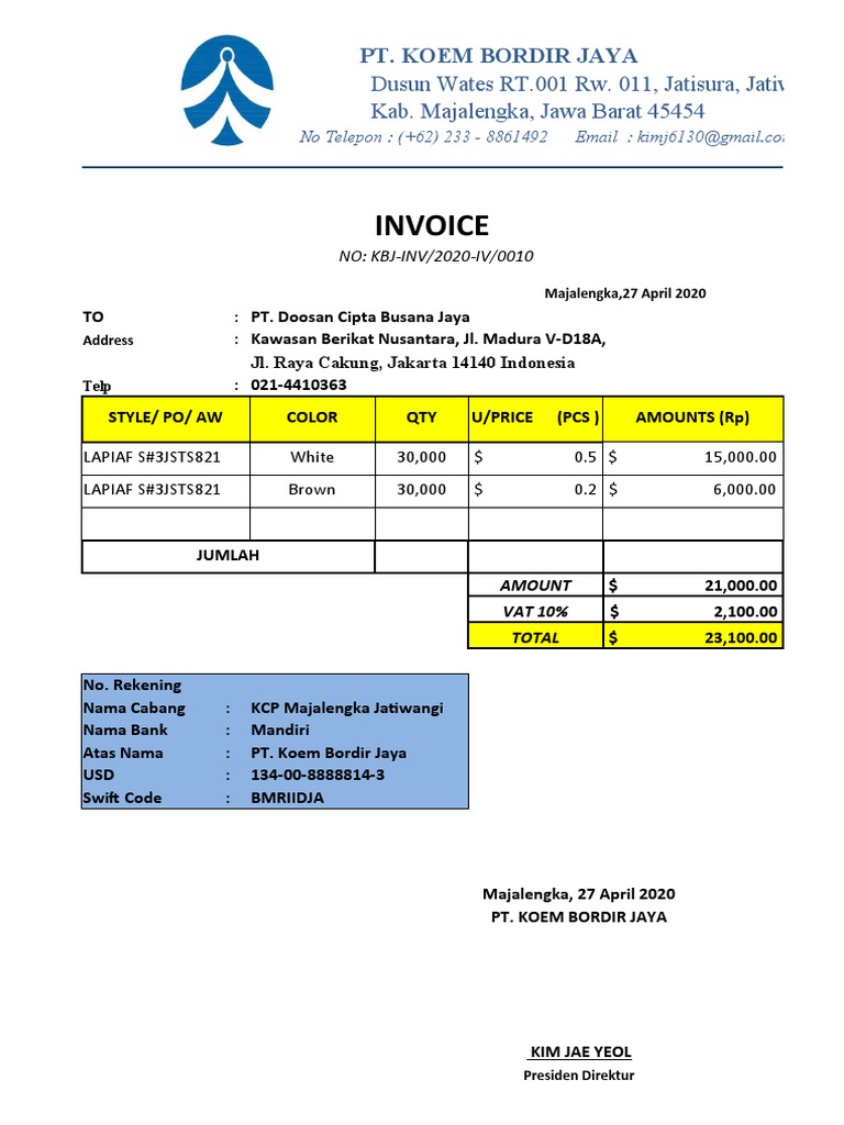 INVOICE 30 November 2019 | PDF