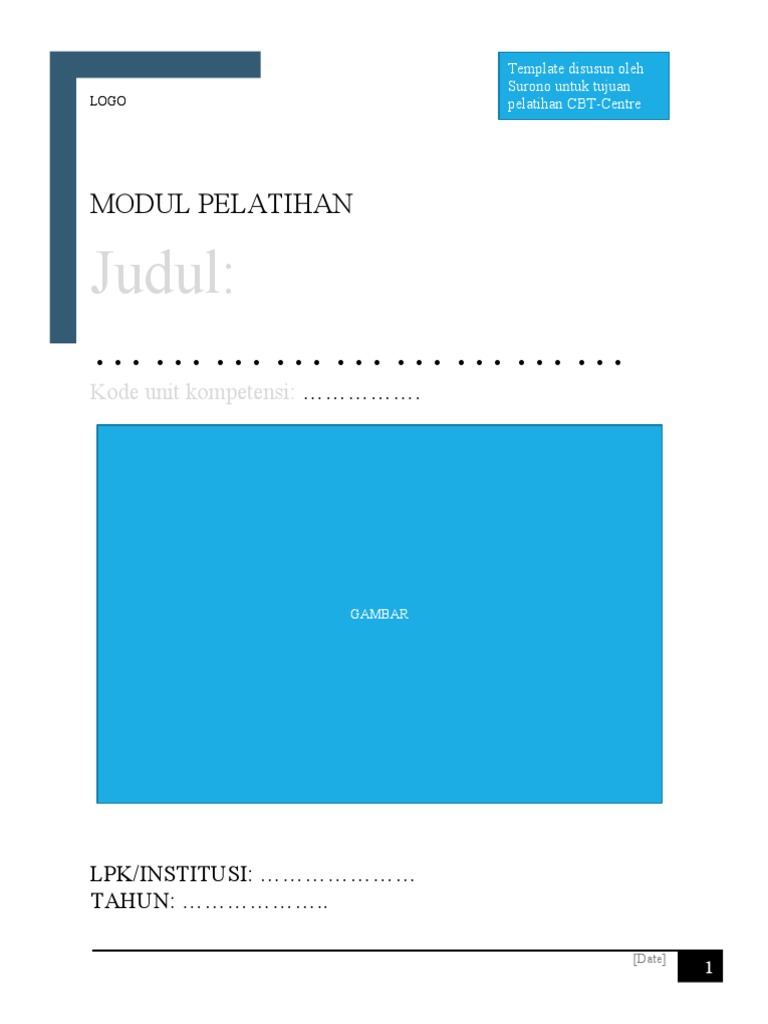 Template Modul Pelatihan | PDF
