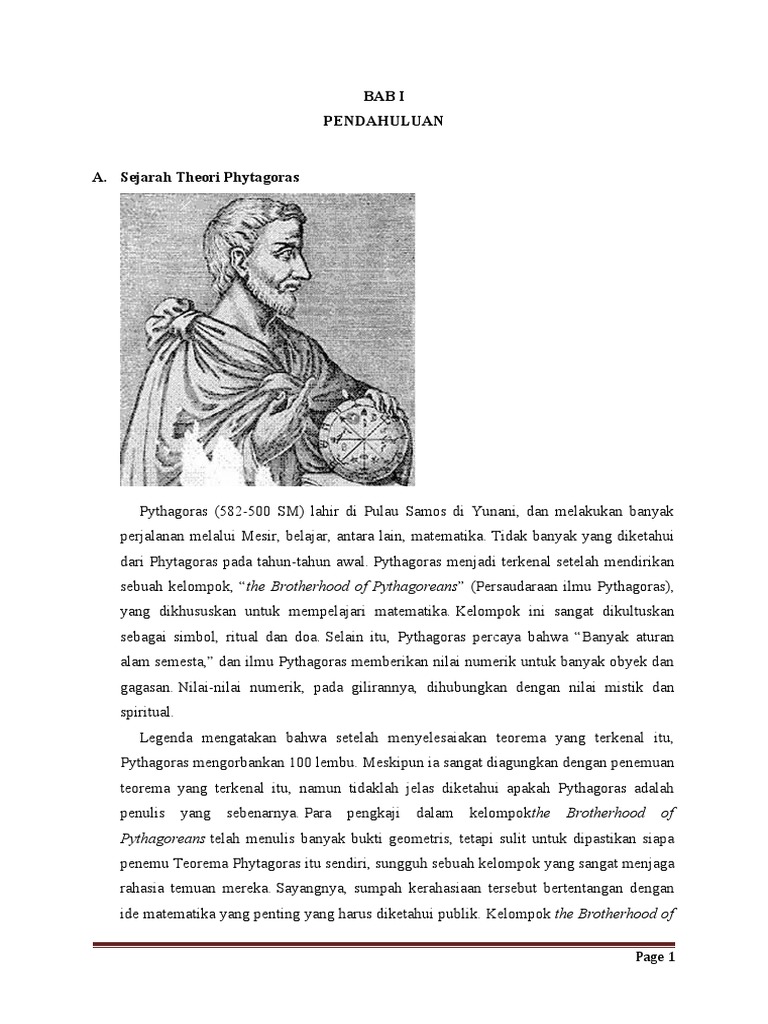 Sejarah dan Perkembangan Teorema Pythagoras | PDF