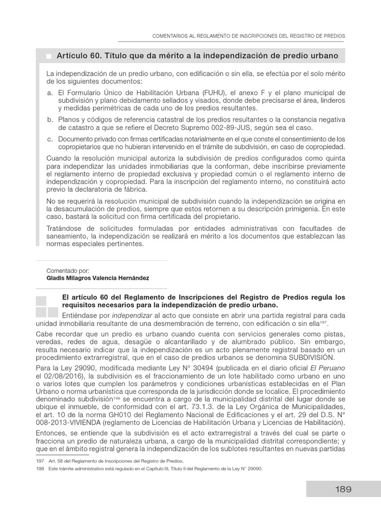 Articulo 60-Independización | PDF | Condominio | Regulación