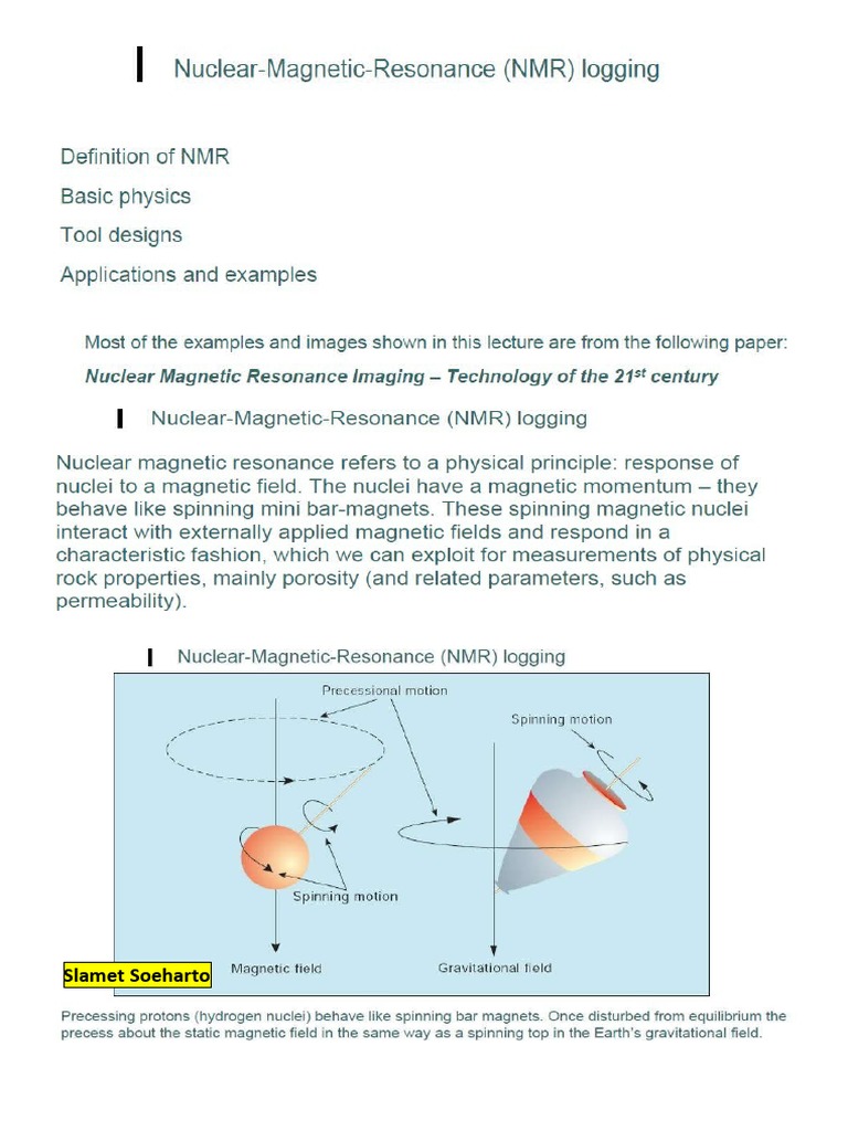 3.NMR Logging Tool | PDF | Nuclear Magnetic Resonance | Relaxation (Nmr)