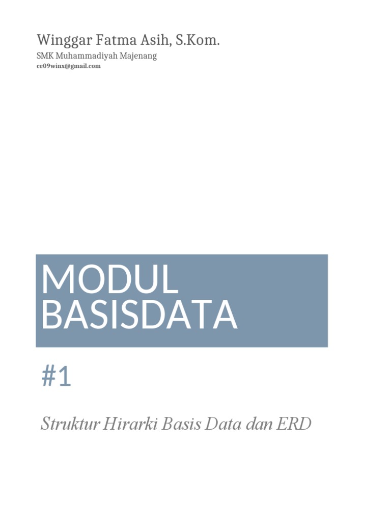 Pertemuan 1 Struktur Hirarki Basis Data Dan ERD | PDF | Seni | Teknologi & Rekayasa