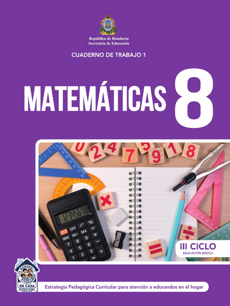 Cuaderno de Trabajo Matematicas Octavo | PDF | Multiplicación | Ecuaciones