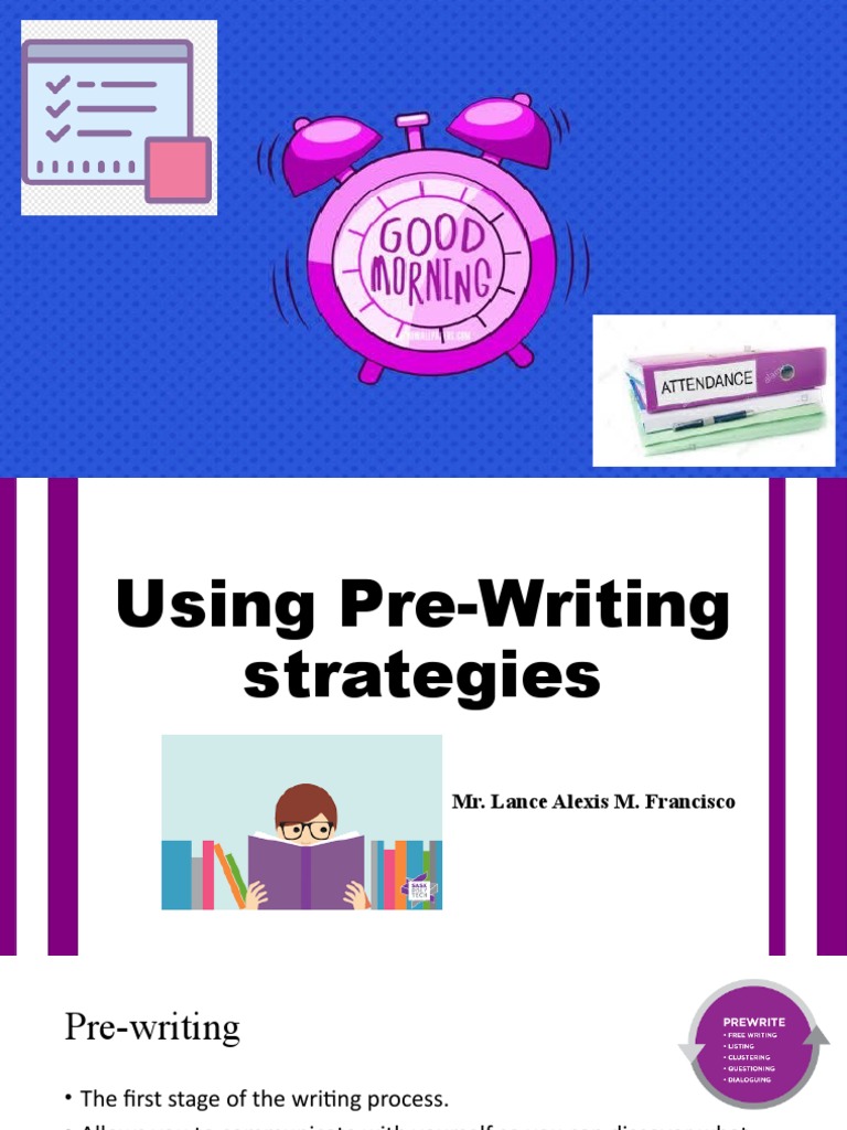 Effective Pre-Writing Strategies Guide | PDF | Brainstorming | Essays