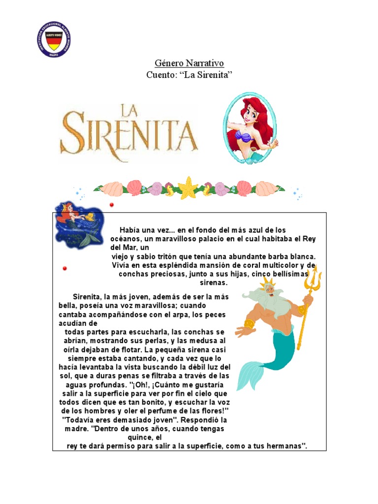 La Sirenita: Amor y Sacrificio | PDF | Sirena | Naturaleza