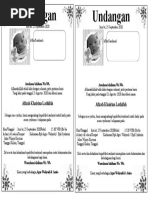 Template Ucapan Nasi Kotak 40 Hari Meninggal | PDF