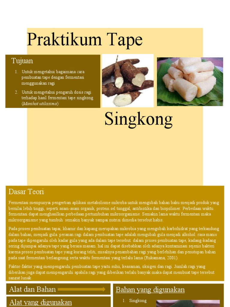 Praktikum Tape Singkong | PDF